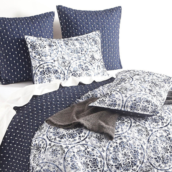 Renee Taylor Delos Quilted Reversible Coverlet Set